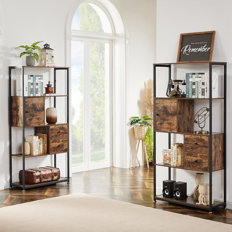 17 Stories Mullica 31" W Steel Standard Bookcase & Reviews | Wayfair